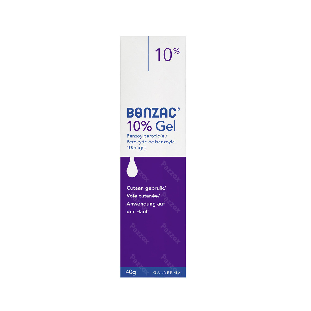 Benzac 10% Gel Benzoylperoxide 40g kopen - Pazzox, online apotheek