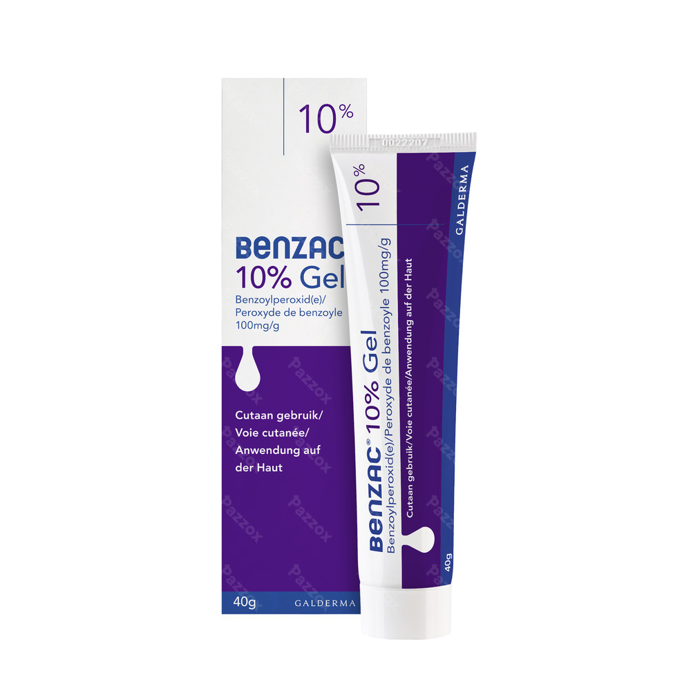 Benzac 10% Gel Benzoylperoxide 40g kopen - Pazzox, online apotheek