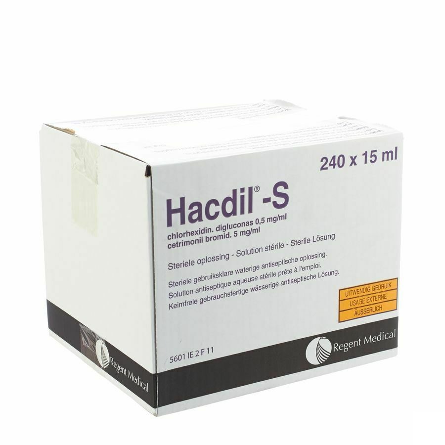 Hacdil-S 5 mg/ml - 0.5 mg/ml sol. cut. amp. 240 x 15 ml - Pazzox