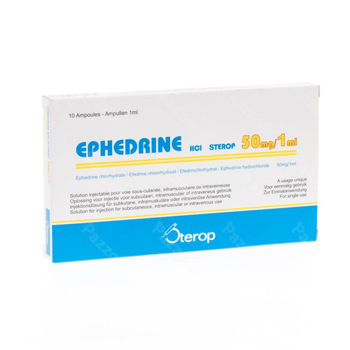 Sterop Efedrine Hcl 50mg 1ml 10 Amp kopen - Pazzox, online apotheek