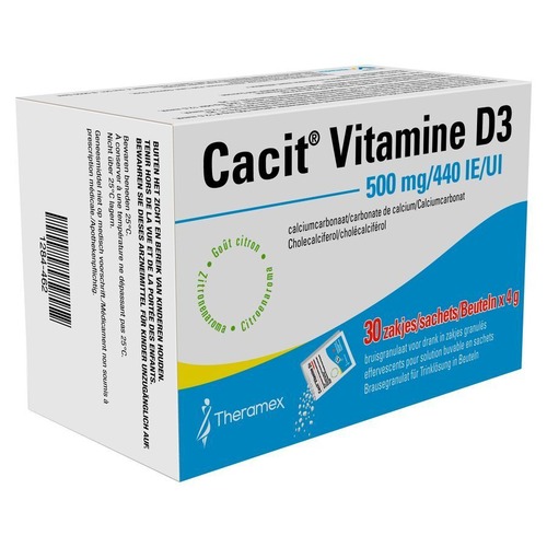 Cacit Vit. D3 500mg/440iu Gran Efferv. Sach 30 - Pazzox