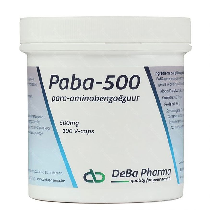 Paba Caps 100x500mg Deba kopen - Pazzox, online apotheek