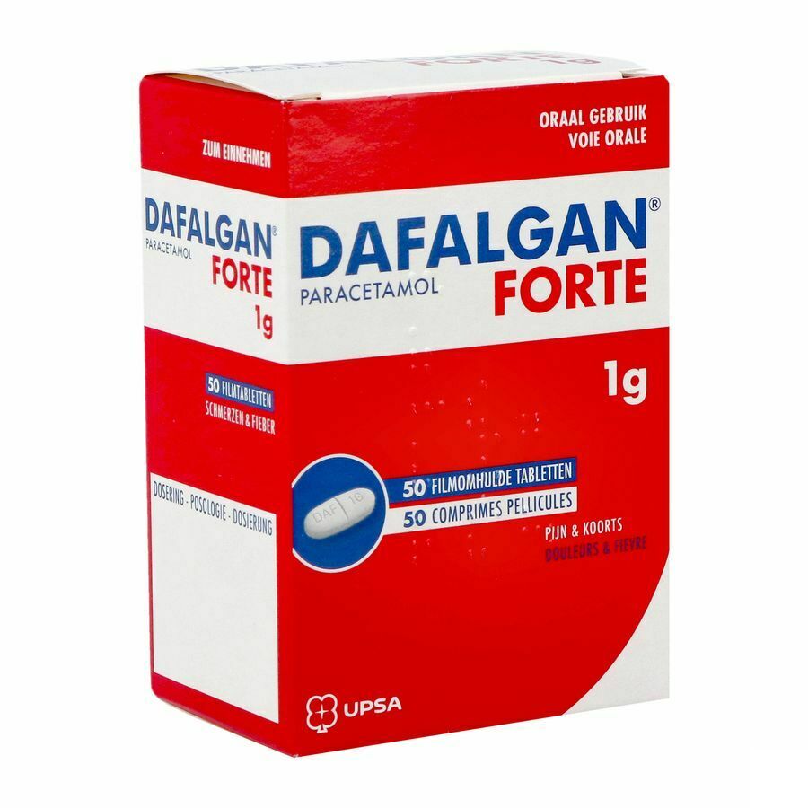 Dafalgan Forte 1g 50 Tabletten kopen - Pazzox, online apotheek