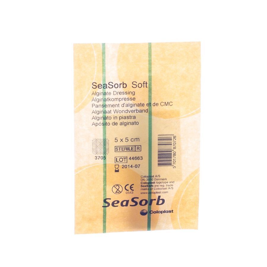 Seasorb Soft Pans Alginate Ster 5cmx 5cm 1 3705a - Pazzox