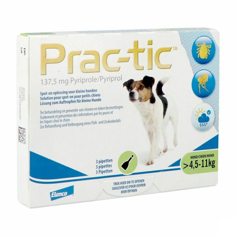 Prac-tic Spot-on A/vlo-teek Kleine Hond Pip.1x3 kopen - Pazzox