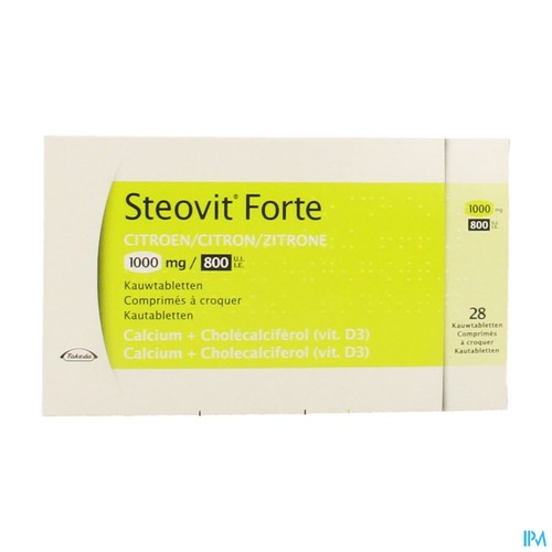 Steovit Forte 1000mg/800ie Kauwtabl 28 kopen - Pazzox