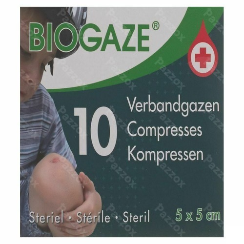 Biogaze 10 Verbandgazen 5 x 5 cm kopen - Pazzox, online apotheek