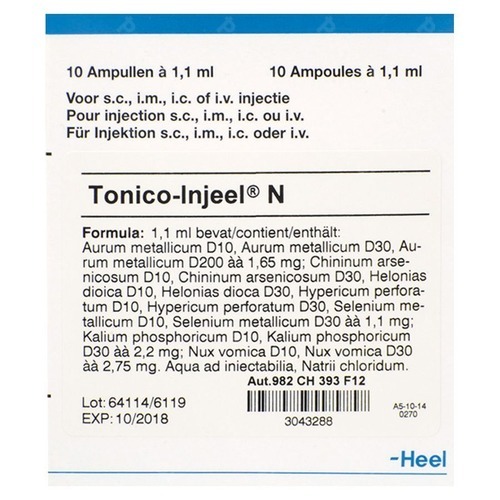 Tonico Injeel N Amp 10x1,1ml Heel kopen - Pazzox, online apotheek