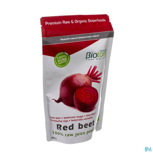 Biotona Red Beet Raw Powder 200g - Pazzox, pharmacie en ligne