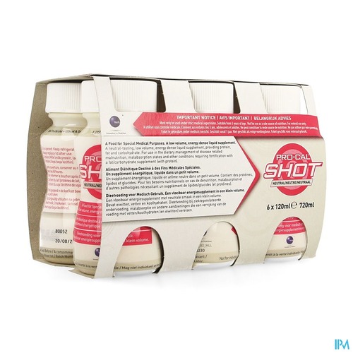 Pro-cal Shot Neutraal 6x120ml kopen - Pazzox, online apotheek