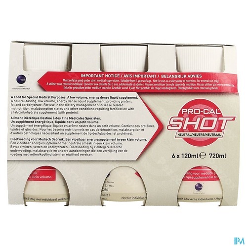 Pro-cal Shot Neutraal 6x120ml kopen - Pazzox, online apotheek