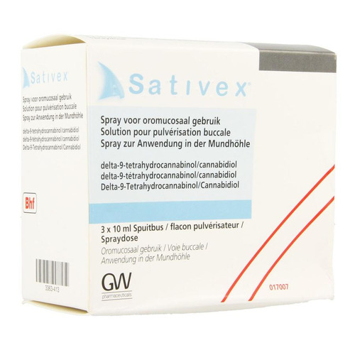 Sativex sol. pulv. bucc. flac. pulv. 3 x 10 ml - Pazzox