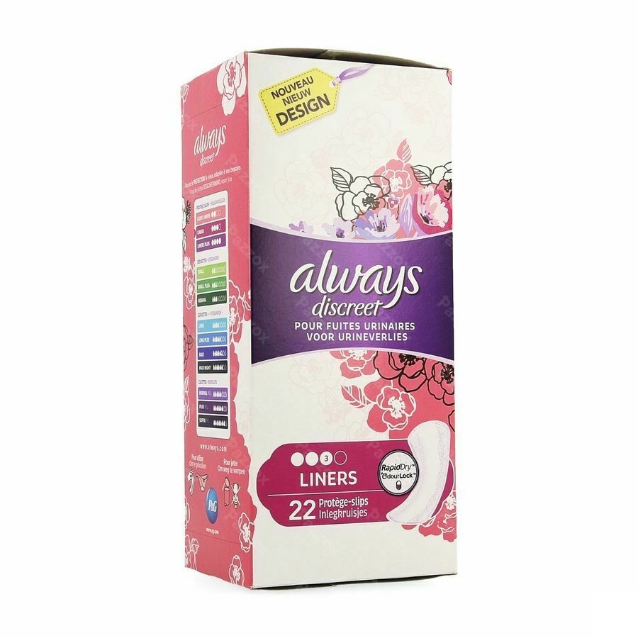 Always Discreet Incontinence Liner Light + 22 kopen - Pazzox