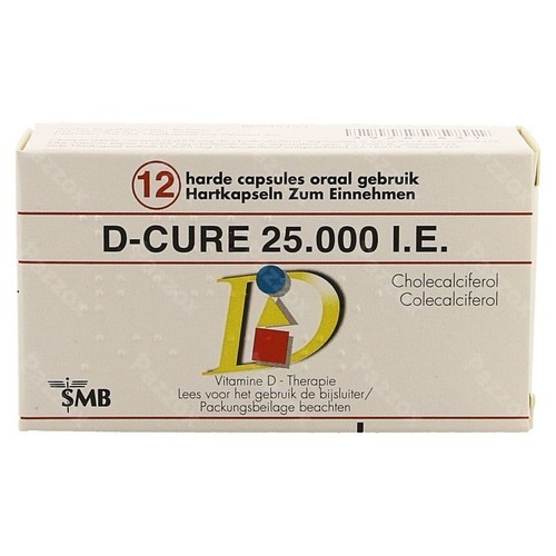 D-Cure 25000iu Vitamine D 12 Harde Capsules kopen - Pazzox
