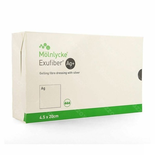 Exufiber Ag Gel.fibre Dressing St Meche 4,5x20 10 - Pazzox