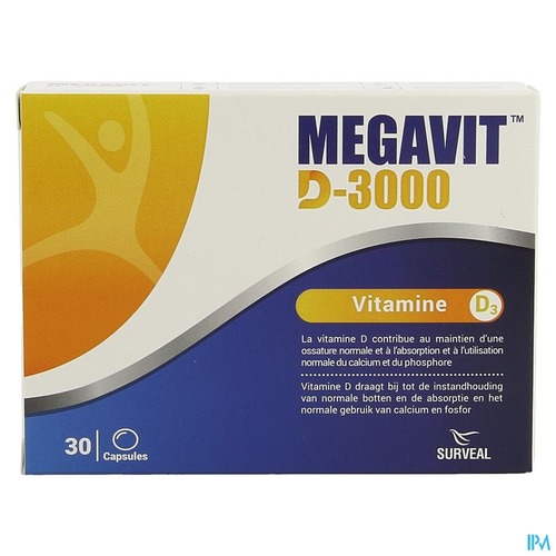 Megavit D-3000 Caps 30 kopen - Pazzox, online apotheek zonder zorgen