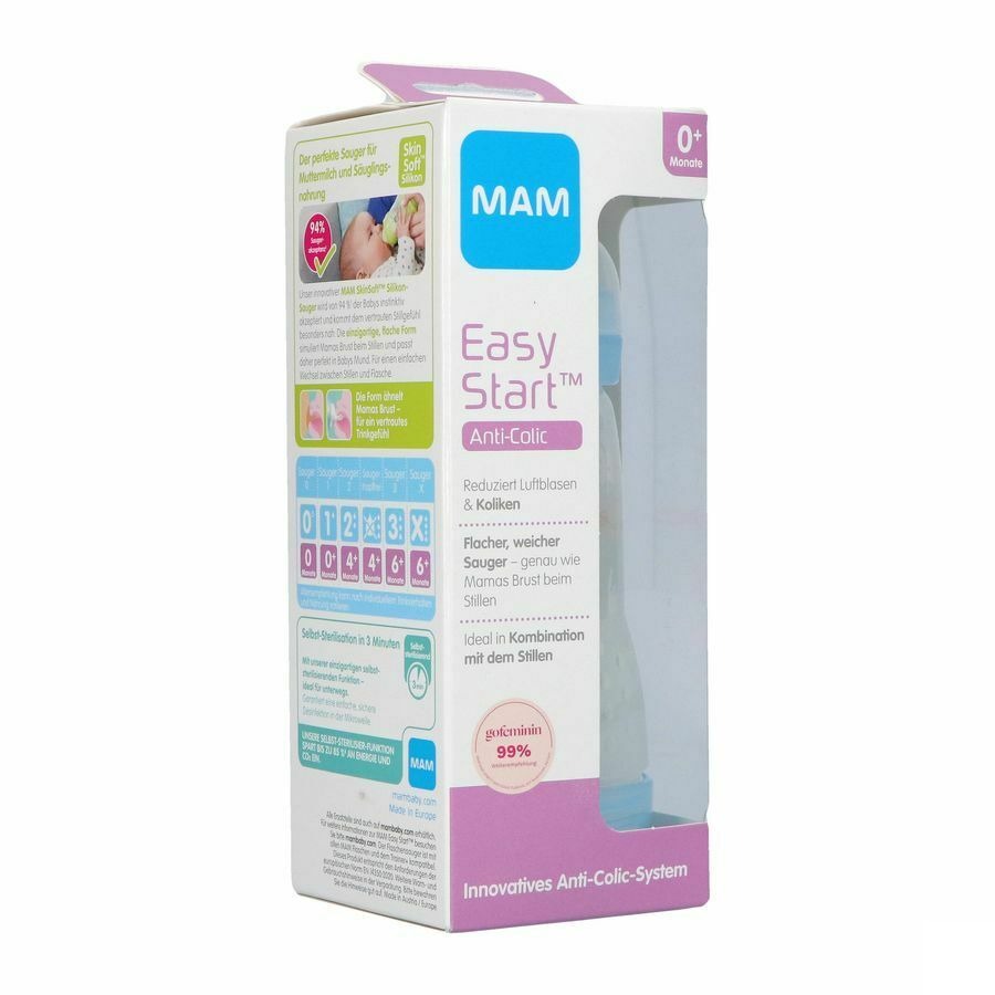 Mam Easy Start A/colic Jongen 260ml kopen - Pazzox, online apotheek