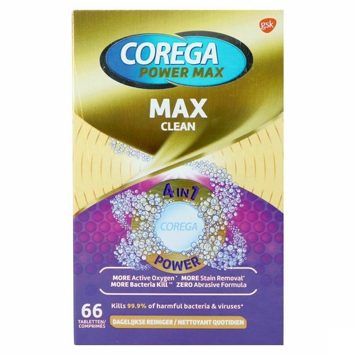 Corega Max Clean - 66 tabletten kopen - Pazzox, online apotheek