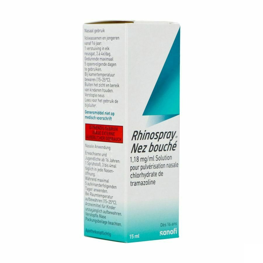 Rhinospray Nez Bouche 1,18mg/ml Spr Nasal Sol 15ml - Pazzox